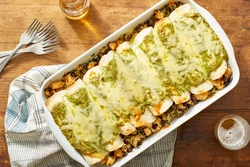 Dinner - Blue apron chicken and black bean enchiladas recipes