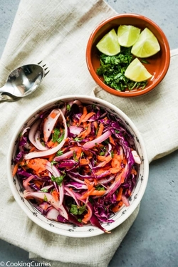 Lunch - Purple Cabbage Coleslaw for Tacos recipes