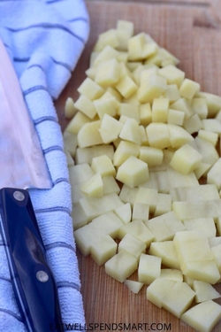 How to cut red potatoes into quarters recipes - Side dish