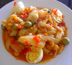 Bacalao a la Vizcaina (Basque Style Codfish Stew) recipes - Seafood stew