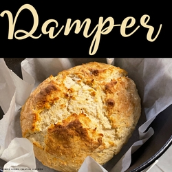 Bread - How to make damper in the fire recipes