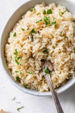 Benefits of cooking rice in bone broth recipes - Side dish