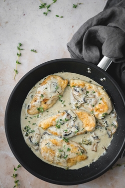 Home chef chicken scallopini and mushroom gravy recipes - Main course